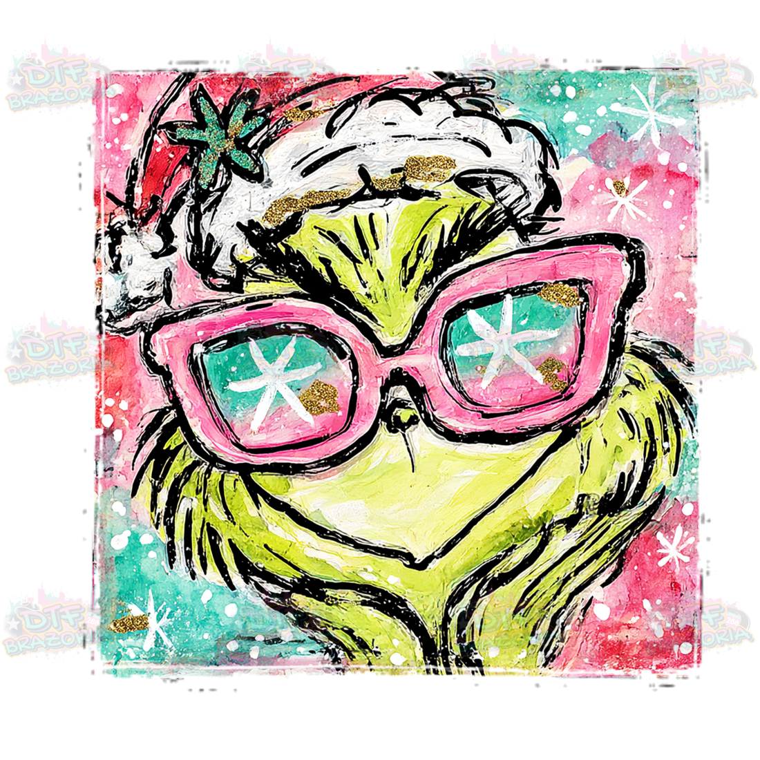 Preppy Grinch Transfer – DTF Brazoria